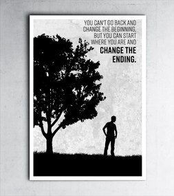 Pixada Change the Ending CS Lewis - motivační obraz Velikost: B2 - 50x70 cm, Volba rámu: s černým rámem