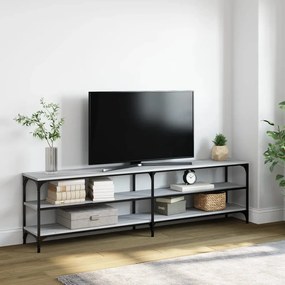 Tv Skříňka Šedá Sonoma 180 X 30 X 50 Cm Kompozitní Dřevo A Kov
