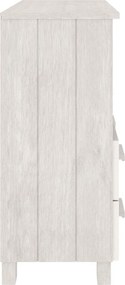 Příborník HAMAR bílý 85 x 35 x 80 cm masivní borovice 340497