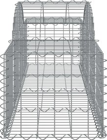 vidaXL Klenuté gabionové koše 11 ks 200x50x40/60 cm pozinkované železo [3146266]