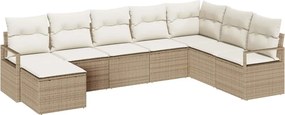 Set pohovek 8 ks Béžová polyratan 3346501