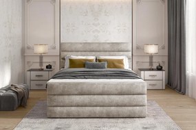 Kontinentální boxspring postel Carmen, černá 160x200cm (Soft 11, Cand 12)