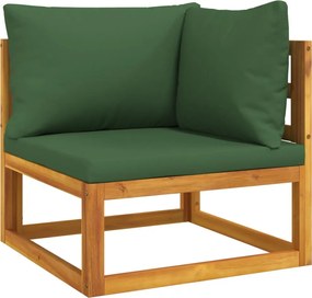 vidaXL 5dílná zahradní sedací souprava s poduškami masivní dřevo [3155333] Barva polštáře: Světle šedá