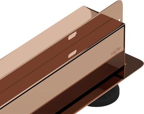 Mexen Flat Wall, sprchový žlab na zeď 2v1, 70 cm, růžové zlato, 1630070