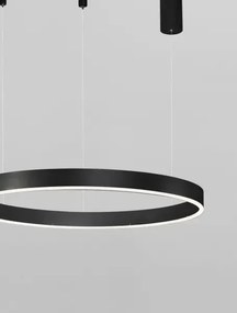 LED lustr Motif 60 černé CCT s dálkovým ovládáním