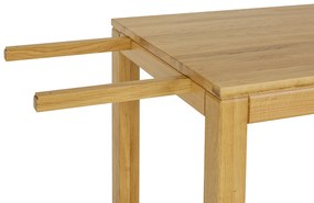 Drewmax ST302 160+45 cm dřevěný rozkládací jídelní stůl masiv dub