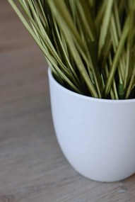 Umělá tráva v květináči JUNCO, plast, výška 80 cm, zelená