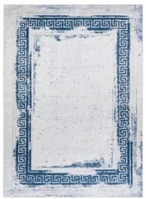 Koberec protiskluzový ANDRE 1213 Řecký vintage - bílý / modrý