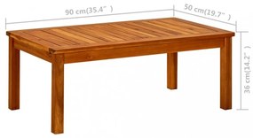 Zahradní konferenční stolek akácie Dekorhome 90x50x36 cm