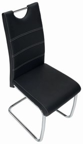 Jídelní židle Abalia New (černá + chrom). 808094