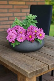Dekorační mísa PERA, sklolaminát, průměr 27 cm, antracit