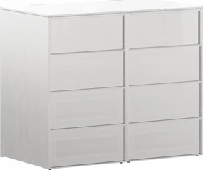 vidaXL Úložný box na 3 popelnice Stříbrná 340 x 77,5 x 115,5 cm [3394788]