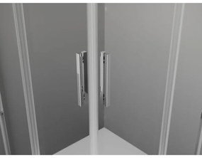 Mexen Exo, 2-křídlý ​​sprchový kout 70 x 70 cm, 6mm čiré sklo, chromový profil, 8110-070-070-01-00