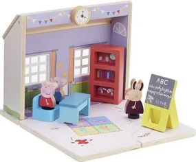 CHARACTER Dřevěná škola Prasátko Peppa / Dřevěná hračka / 8 dílů s fig
