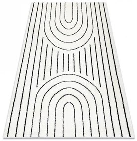 Moderní koberec MODE 8494 geometrická krémová / černá velikost 200x290 cm | krásné koberce cz
