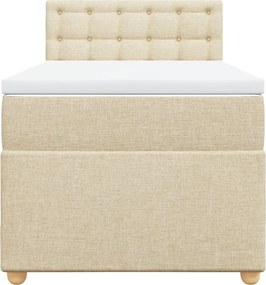Box spring postel s matrací krémová 90x190 cm textil 3288854