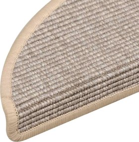 Schodové rohože 15 ks 56 x 17 x 3 cm stříbrné, půlkulaté 326895