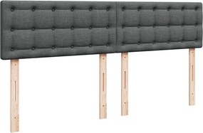 Box spring postel s matrací tmavě šedá 200x200 cm textil 3288310