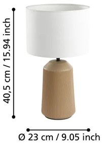 Eglo 900823 - Stolní lampa CAPALBIO 1xE27/40W/230V krémová