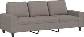 3místná pohovka s podnožkou taupe 180 cm textil 3201158
