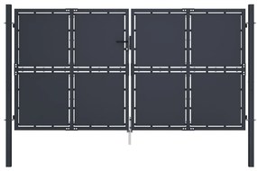 Zahradní branka ocelová 300 x 150 cm antracitová 144526