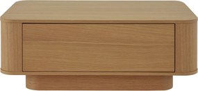 Konferenční stolek Navan 100 cm, přírodní dub s praktickou zásuvkou