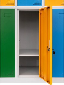 Kovová šatní skříň na oblečení Peru Color