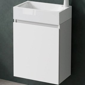 Design LED koupelnová skříňka s umyvadlem DOPORRO PISA 2 vel.45cm WHITE Barva: eiche steirling