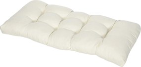 Outsunny Polstr na lavici pro 2 osoby 110x48x8 cm Obdélníkový polstr pro vnitřní i venkovní použití Pratelný s 8 stehy a pohodlným sezením na židle a