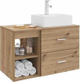 Sada koupelnového nábytku 2 ks Dub artisan Kompozitní dřevo 3403895