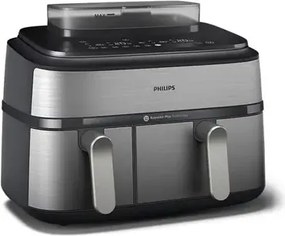 Philips 5000 series NA555/00 stříbrno-černá / Horkovzdušná fritéza / 2