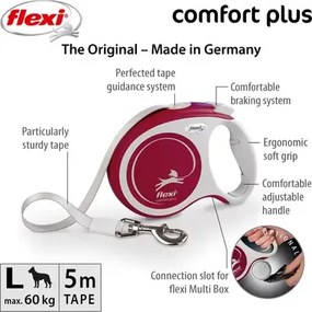Flexi Comfort Plus L pásek 5m červené / Vodítko