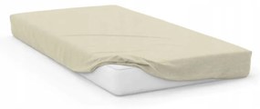 Bavlněné Jersey prostěradlo SOFT 90x200 cm + 25 cm krémové
