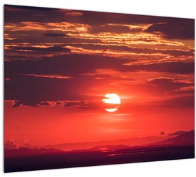 Skleněný obraz barevného slunce (70x50 cm)