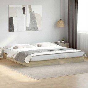 vidaXL Rám postele bez matrace 180x200cm Dřevěné konstrukce [842002] Barva: dub sonoma