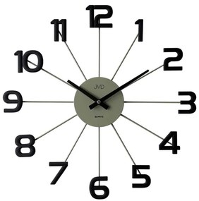 JVD Designové kovové černé paprskovité hodiny JVD HT119.2