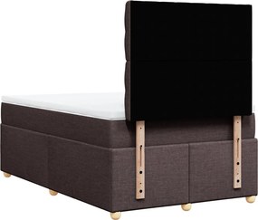 Box spring postel s matrací tmavě hnědá 120x200 cm textil 3291257