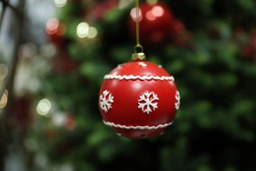 Klasik závěsná vánoční koule 8cm