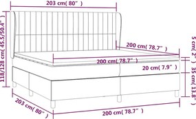 Box spring postel s matrací krémová 200x200 cm textil 3128714
