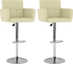 vidaXL Barové stoličky 2 ks umělá kůže [323658] Barva: krémová