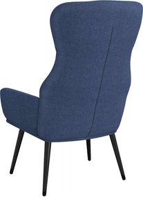 Relaxační křeslo modré textil 341075
