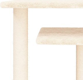 Škrabadlo pro kočky s plošinami krémové 62,5 cm 172046