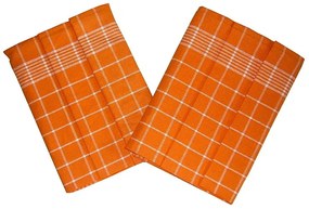Utěrka Pozitiv Egypt.bavlna 50x70 - oranžová/bílá - 3 ks