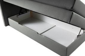 Kontinentální boxspring postel AMBER, 200x180, šedá (barell 83)