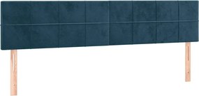 Box spring postel s matrací tmavě modrá 200x200 cm samet 3141327