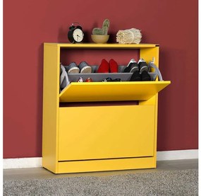 Adore Furniture | Botník 84x73 cm žlutá | AD0126