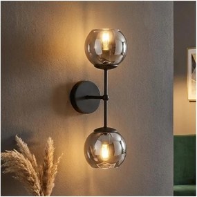 BRILAGI - Nástěnná lampa DIOR 2xE27/60W/230V černá/kouřová šedá