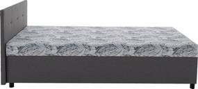 Postel, 110x200, molitanová, šedá/vzor, SHERIN