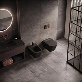 Erga Mery, závěsný bidet 520x360x300 mm, černá matná, ERG-V03-MERY-BD-BK