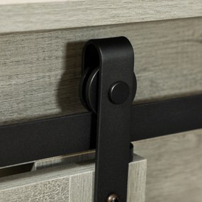 PawHut Psí Obojek s Možností Dvou Místností, Moderní Kovový Box pro Psy s 2 Dveřmi, Psí Dům pro Velké Psy do 30 kg, Psí Dům 120 x 60 x 88,5 cm Šedý